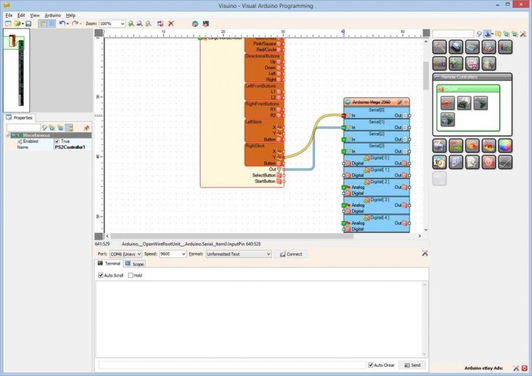 Arduino And Visuino: Controlling Servo With Ps2 Controller
