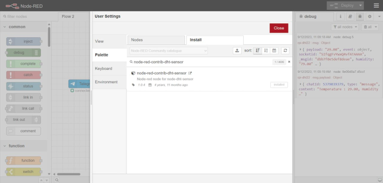 Node Red Telegram Bot With Temperature Logger Part 1