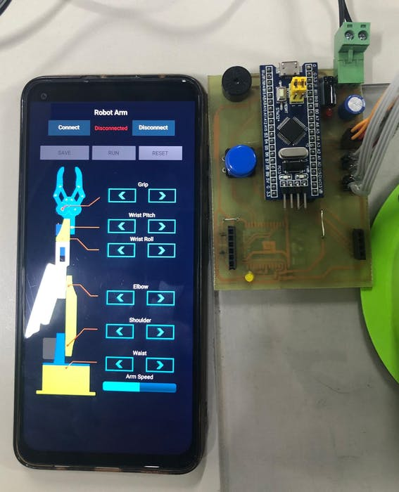Stm32 Robot Arm With Smartphone Control