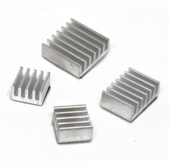 Heat Sink Kit For Raspberry Pi 4b - Silver Aluminum - 110991327
