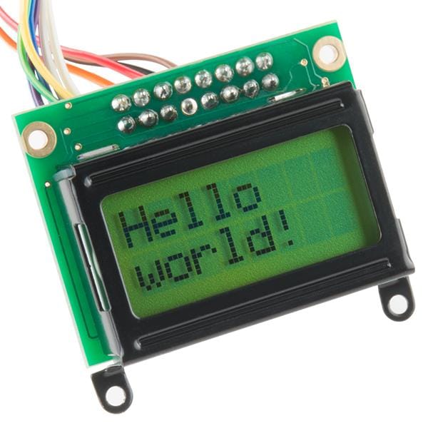 Basic 8x2 Character Lcd Black Green 5v - LCD-11122