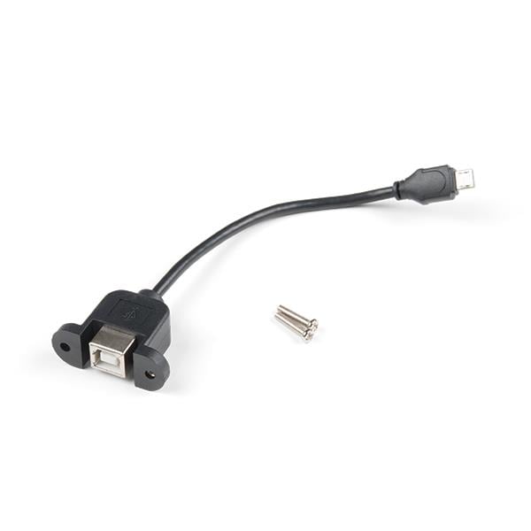 Panel Mount Usb-b To Micro-b Cable - 6in. - CAB-15463