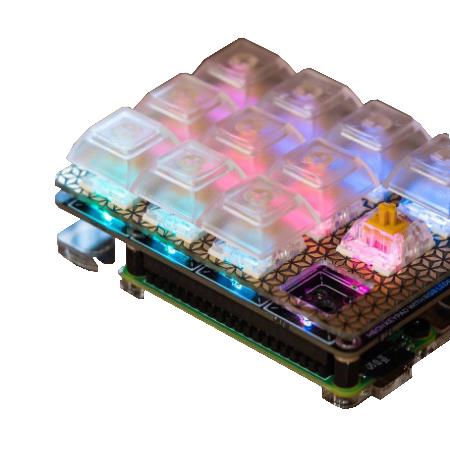Keybow Kit (12-key) With Pi Zero Wh - Linear (quiet) Keys - PIM420