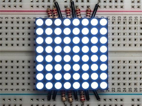 Small 8x8 Bright Led White Matrix - 1613