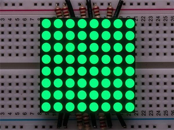 Small 8x8 Bright Led Pure Green Matrix - 1623