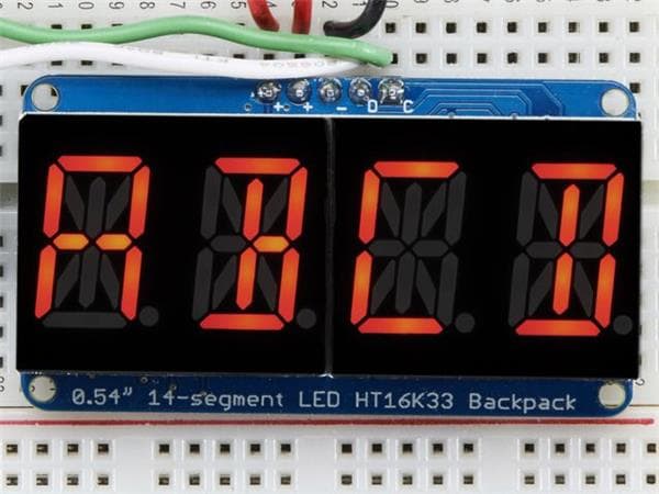 Quad Alphanumeric Display - Red 0.54 Digits W/ I2c Backpack - Stemma Qt ...