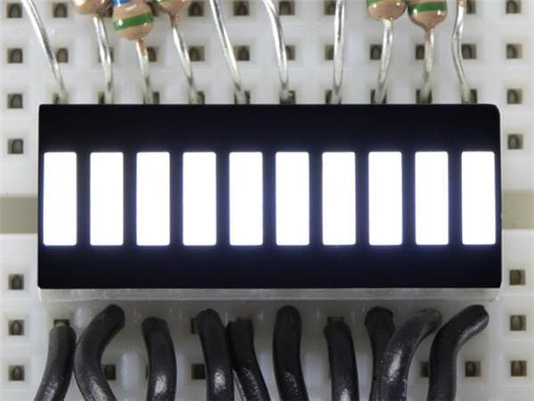 10 Segment Light Bar Graph Led White - 1816
