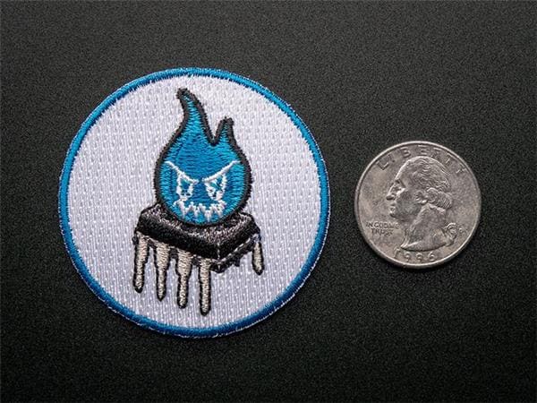 Sparky The Magic Blue Smoke Monster - Skill Badge Iron-on Patch - 565