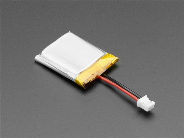 Lithium Ion Polymer Battery With Short Cable - 3.7v 350mah - 4237