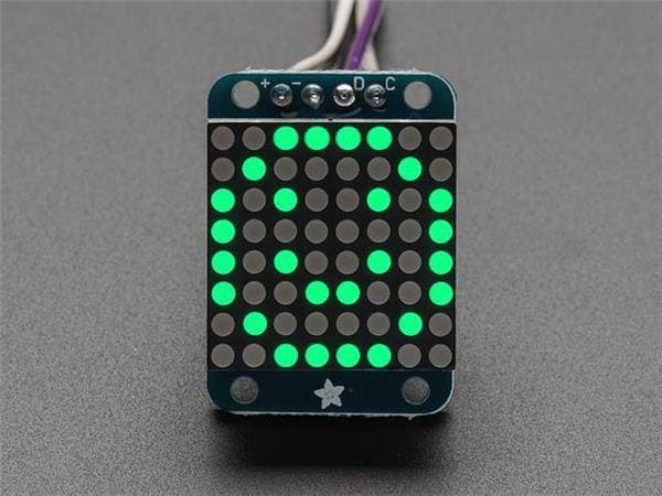 Mini 8x8 Led Matrix Pure Green W/pack - 1633