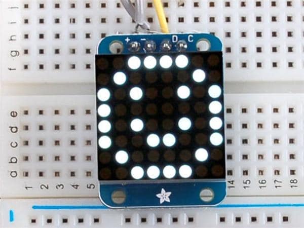 Mini 8x8 White Led Matrix With Backpack - 1080
