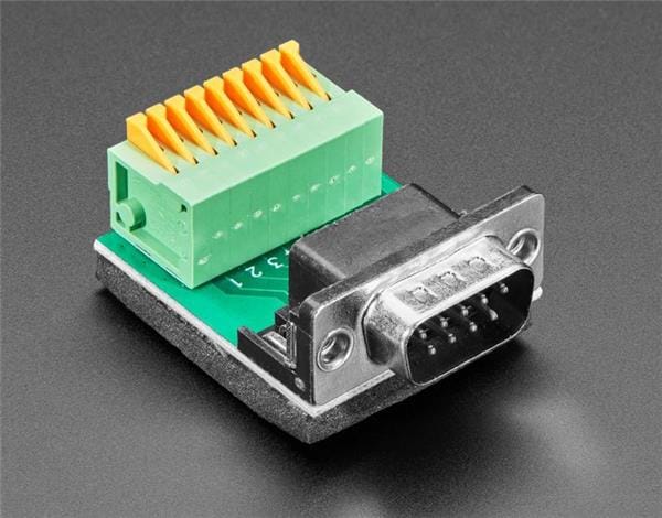 De-9 (db-9) Male Plug To Terminal Spring Block Adapter - 4512