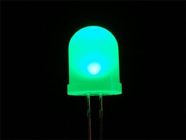Diffused Green 10mm Led - 25 Pack - 844