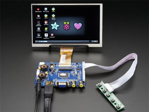 Hdmi 4 Pi: 7 Display & Audio 1024x600 - Hdmi/vga/ntsc/pal - 2301