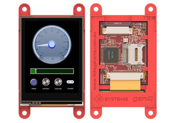 2.4" Gen4 Lcd Pack For Arduino Gen4-ib - gen4-uLCD-24PT-AR
