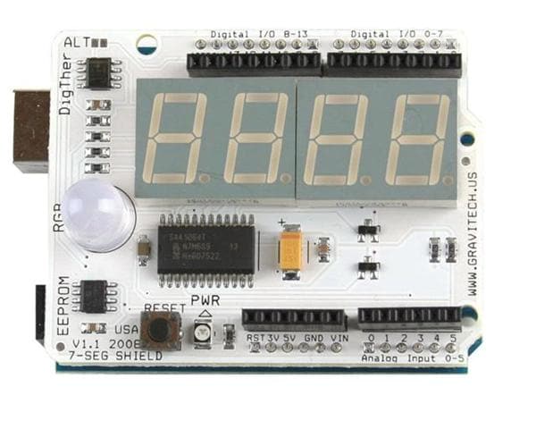 7 Segments Display Shield For Arduino - 7SEG-SHIELD