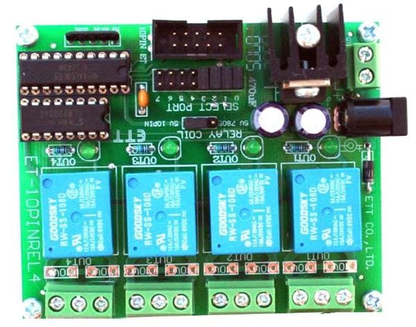 10pin Mrconnect 4-ch Relay Card - MR-TEST-10P-4RELAY
