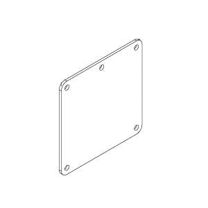 N12 Wireway, Cover Plate - Fits 4 X 4 - Steel/gray - 1487CH