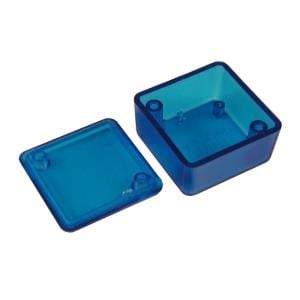 Translucent Blue Box 1.38x1.38x0.79" - 1551MTBU