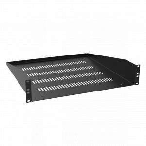2u Vented Rack Mount Shelf - RASV190318BK1