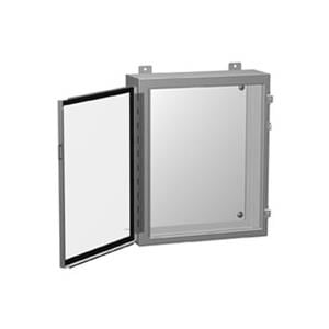 N12 Wallmount Encl W/panel - 16 X 16 X 6 - Steel/gray - 1418G6