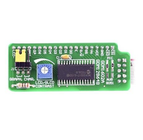 Glcd 128x64 Serial Adapter Board - MIKROE-154
