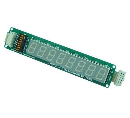 Serial 7-seg 8-digit Led Display Board - MIKROE-392