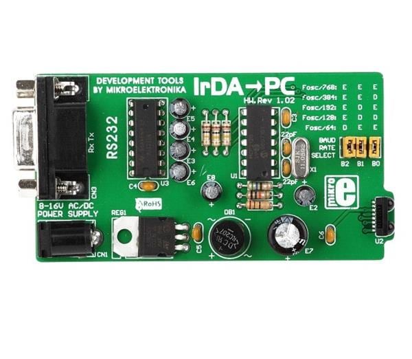 Irda-to-pc (mcp2120) Adapter Board - MIKROE-441