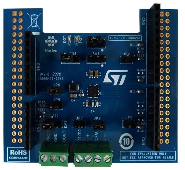 Expansion Board For Stm32 Nucleo, L6364q Dual Channel Sio And Io-link Phy - X-NUCLEO-IOD02A1
