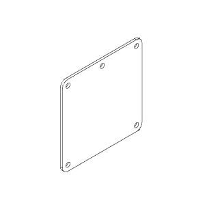 N12 Wireway, Cover Plate - Fits 4 X 4 - Steel/gray - 1485CH
