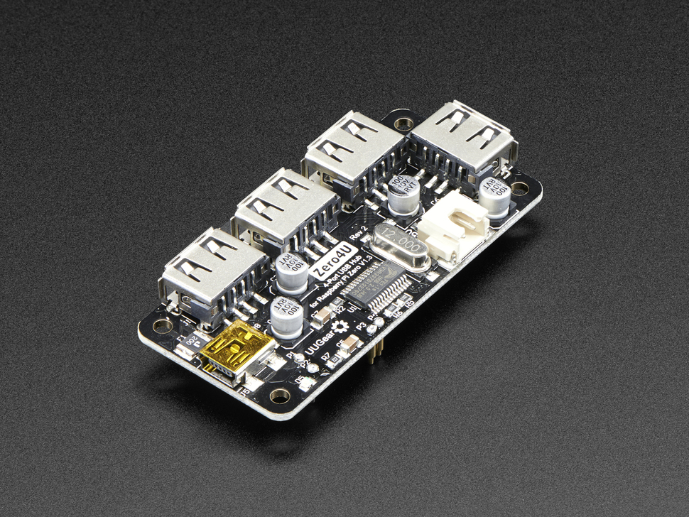 Zero4u - 4 Port Usb Hub For Rpi Zero 1.3 - 3298