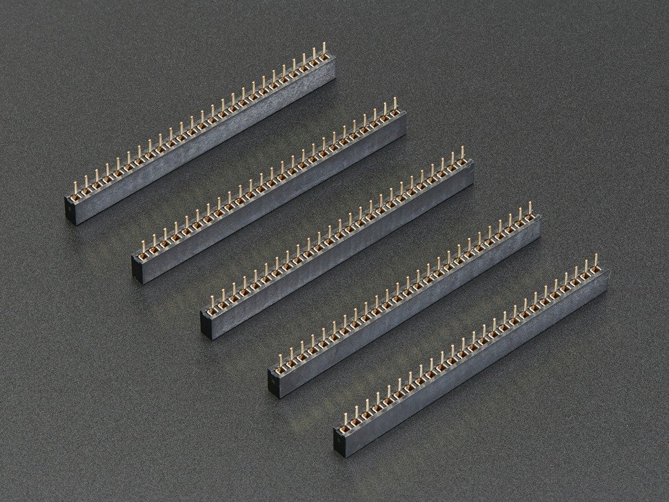 2mm Pitch 25-pin Female Socket Headers - Pack Of 5 - 2672