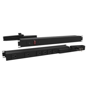 19" Rackmount, 8 Rec On Rear - 1583H8B1SBK