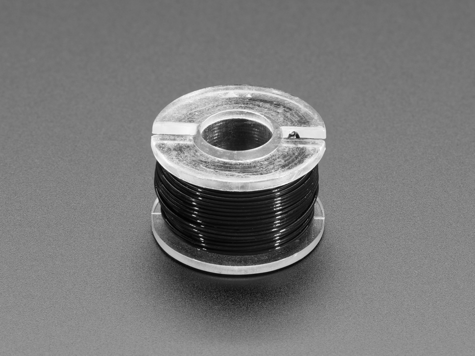 Ultra-fine Stranded Wire Spool - 10 Meters - 30awg - Black - 4736