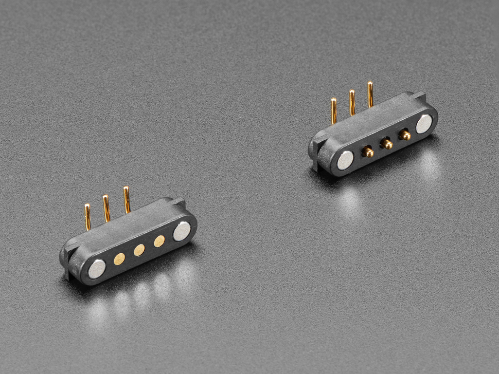 Diy Magnetic Connector - Right Angle Three Contact Pins - 5360