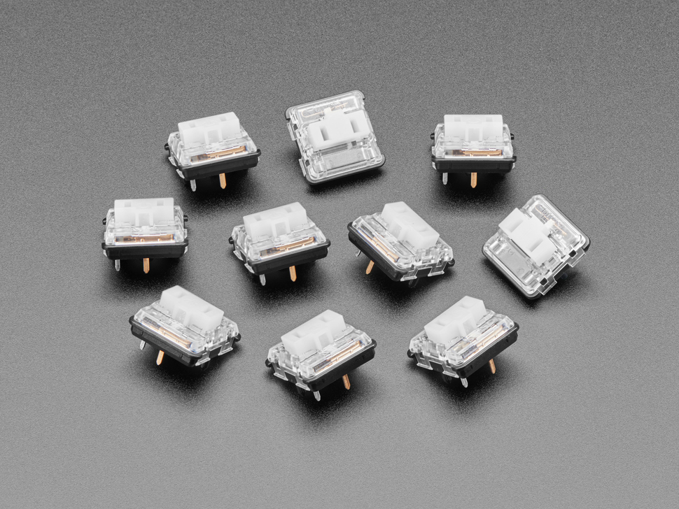 Kailh Choc Low Profile White Clicky Key Switches - 10 Pack - 5114