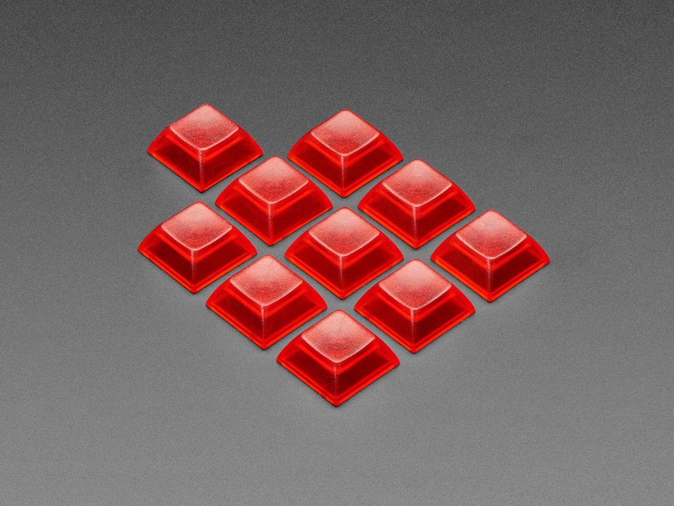 Translucent Red Dsa Keycaps For Mx Compatible Switches - 10 Pack - 5007