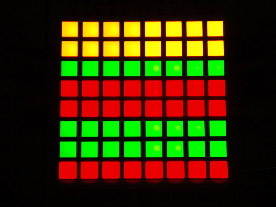 Small 8x8 Bi-color Red/green Led Matrix - 458