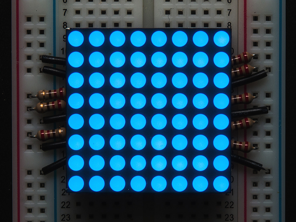 Small 8x8 Bright Led Blue Matrix - 1047
