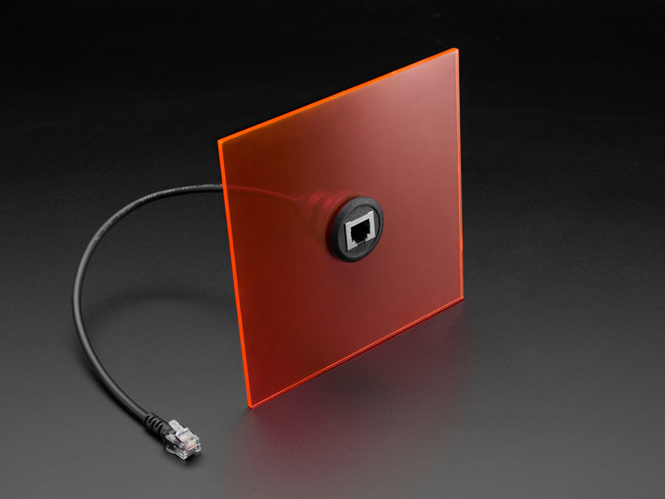 Rj-12 Or Rj-11 Telephone Round Panel Mount Extension Cable - 5844