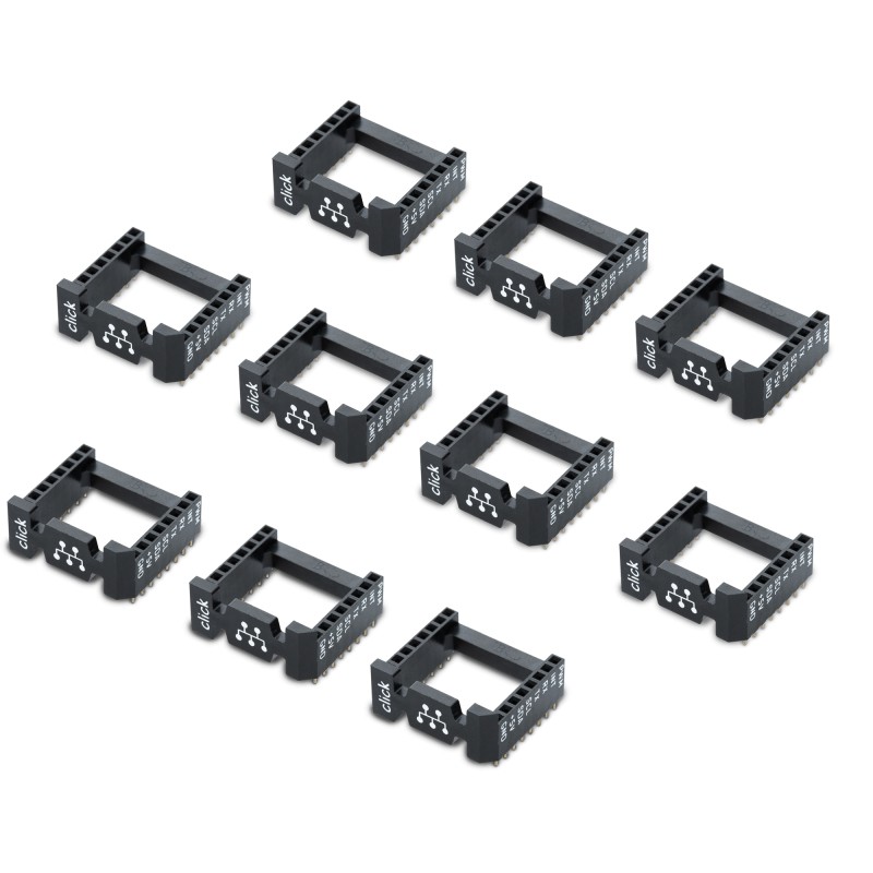 Socket Mikrobus 16 Th Black (10pcs) - MIKROE-5209