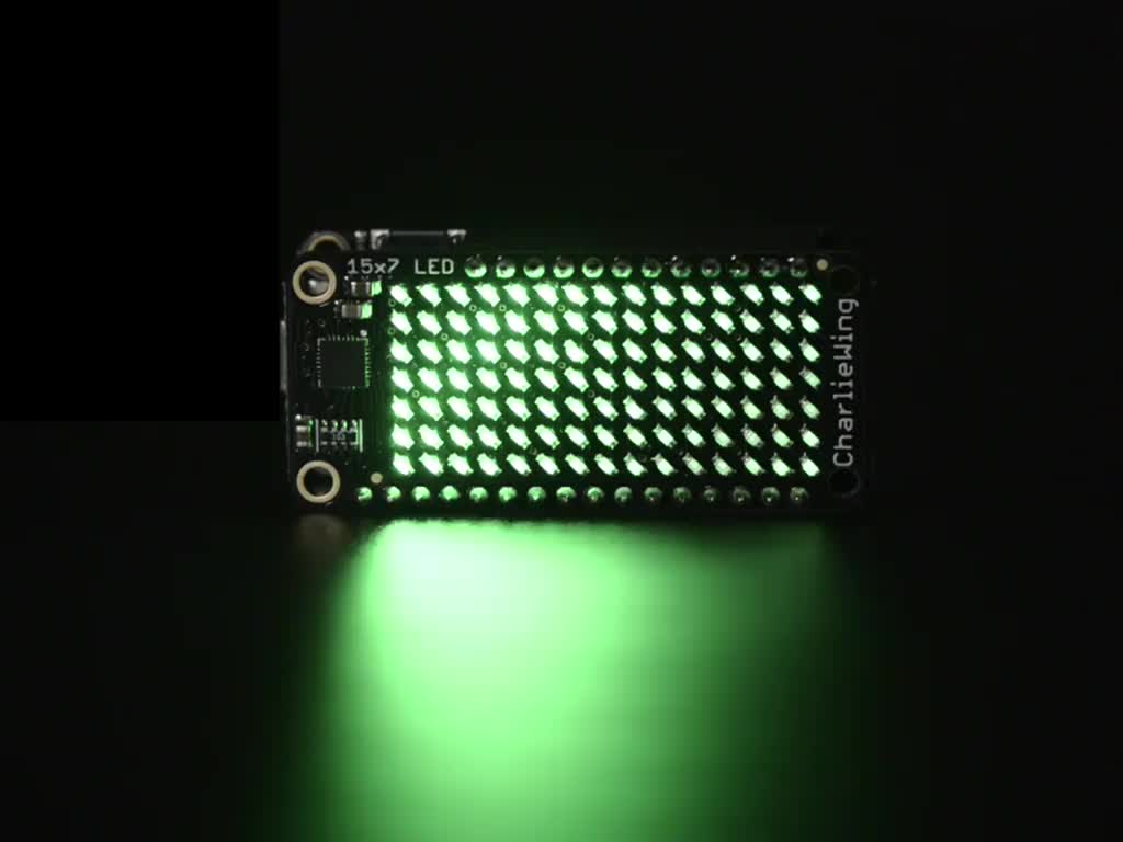 Adafruit 15x7 Charlieplex Led Matrix Display Featherwing - Green - 3136
