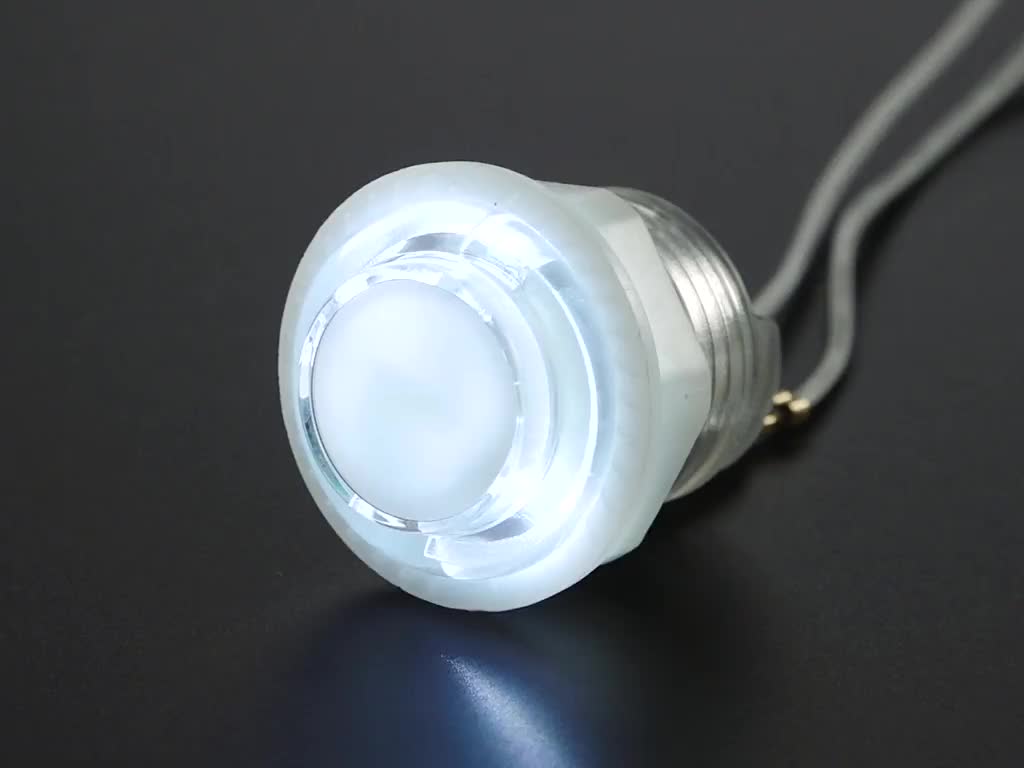 Mini Led Arcade Button - 24mm Translucent Clear - 3429