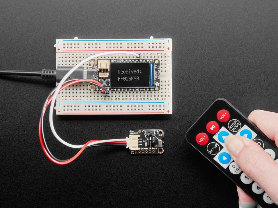 Adafruit Infrared Ir Remote Receiver - Stemma Jst Ph 2mm - 5939